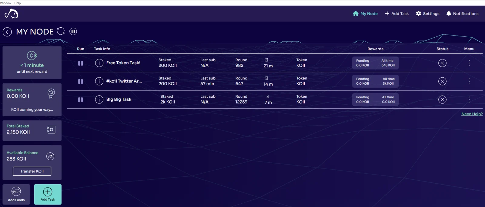 Koii Node Wallet – Run Nodes, Earn Rewards & Secure Web3 Wallet